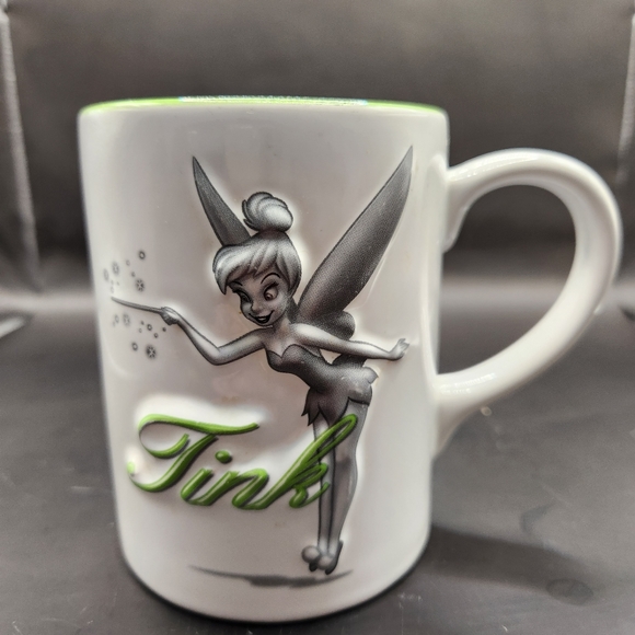 Disney | Kitchen | Disney Tinkerbelltink White Green Gray Ceramic ...
